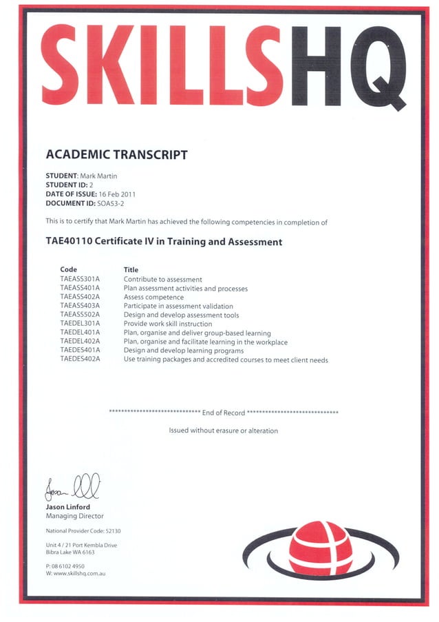 TAE40110 Certificate IV in Training and Assessment.PDF
