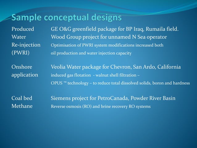 Produced water overview ppt, Oct 2011, M Rashid | PPTX | Chemistry ...