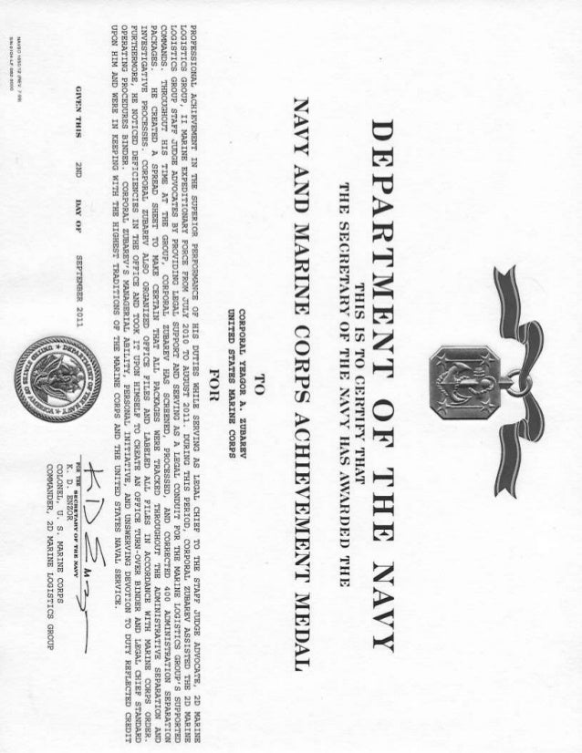 Navy and Marine Corps Achievement Medal