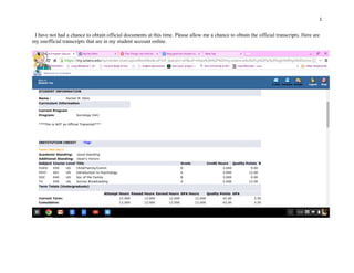 Unofficial transcripts | PPT