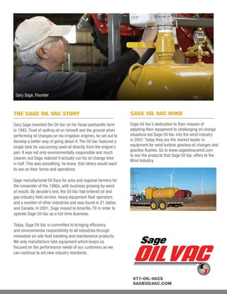 Full Line Brochure -Sage Oil Vac | PDF