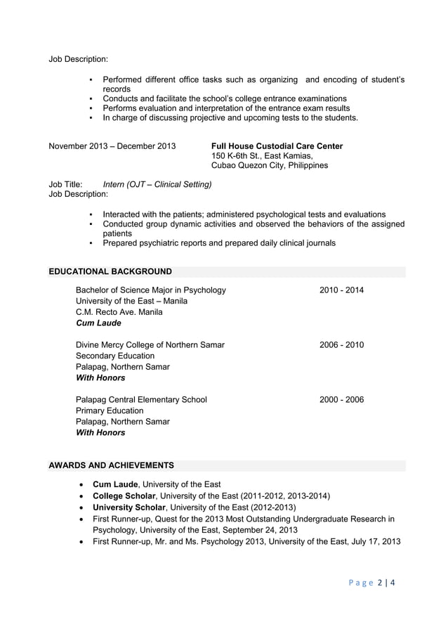 JUSTINE TAN CARRETERO RESUME | PDF | Education