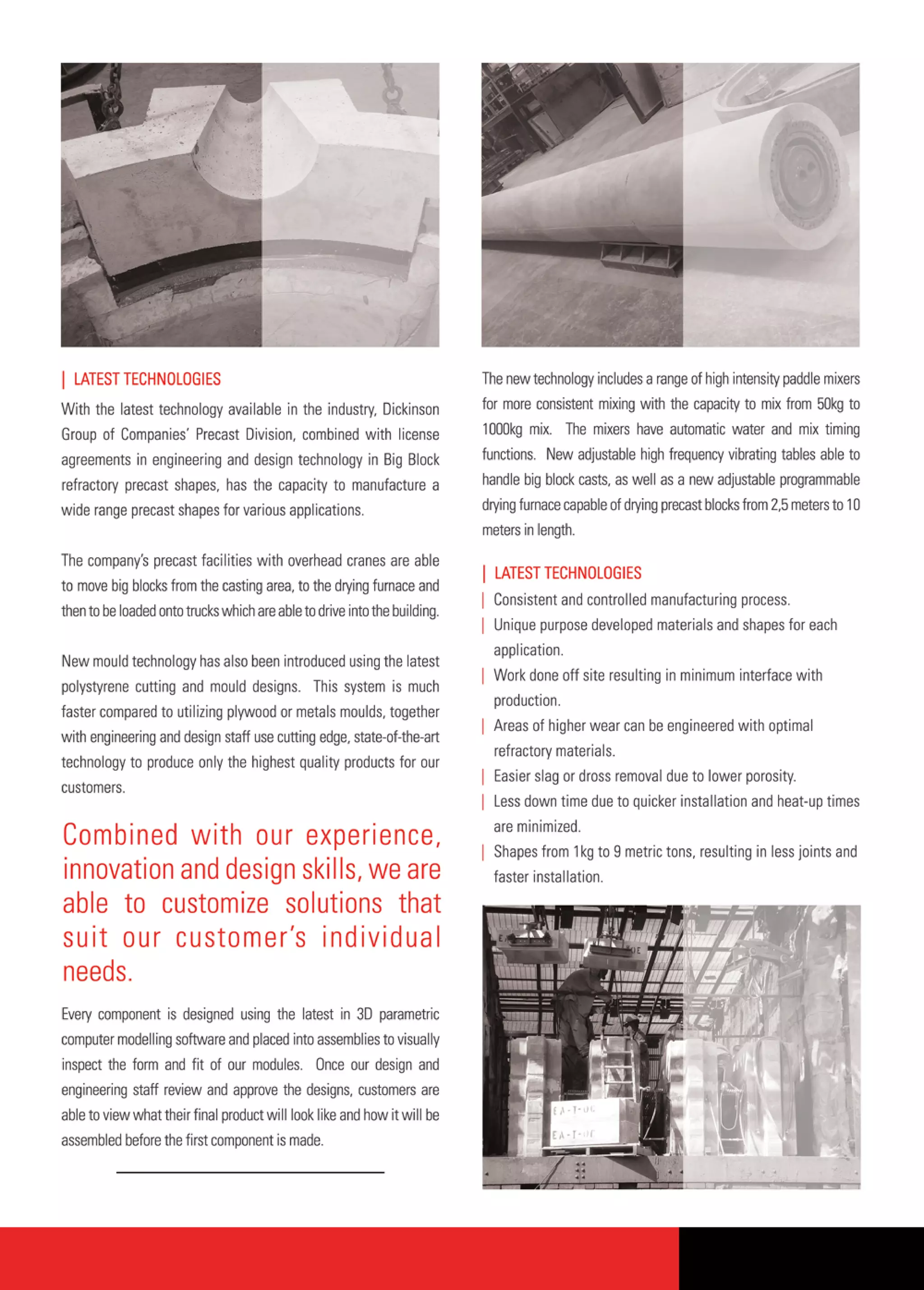 Dickinson Group of Companies - Precast Refractory Shapes | PDF