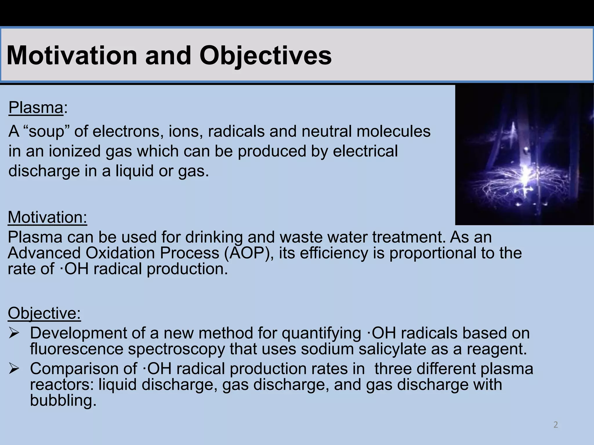 Fluorescence Spectroscopy for Quantifying OH Radicals Produced by | PPTX