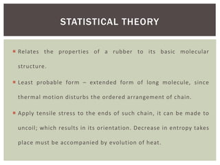 RUBBER ELASTICITY | PPTX