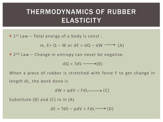 RUBBER ELASTICITY | PPTX
