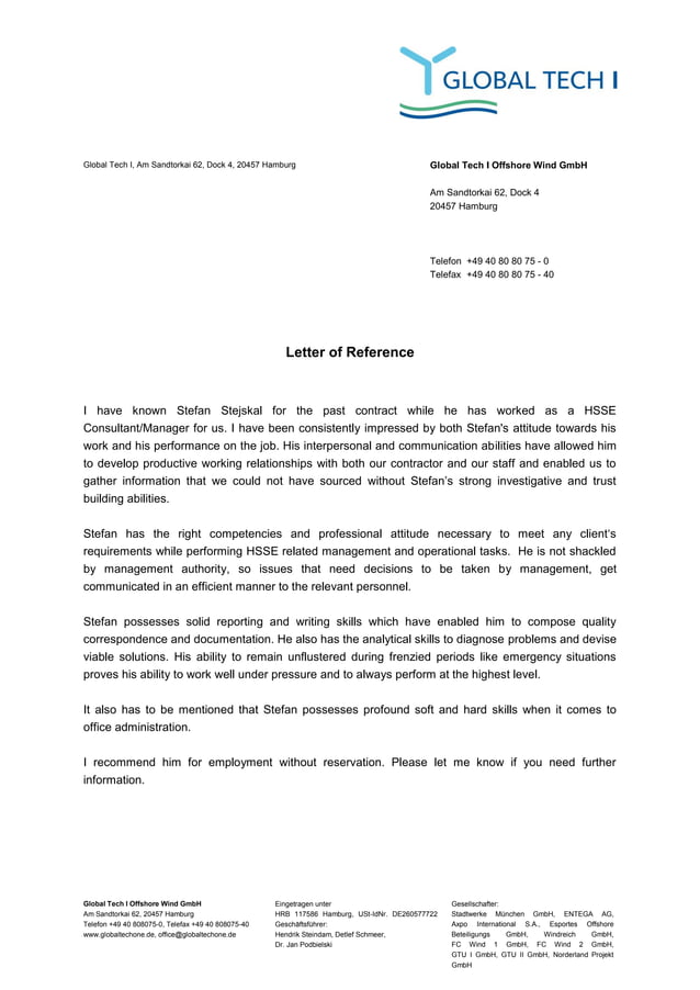 GTI_Letter of Reference | PDF