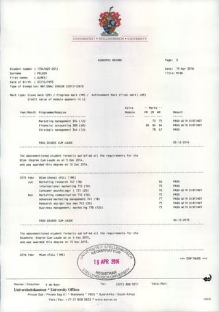 Academic transcripts | PDF