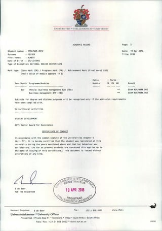 Academic transcripts | PDF