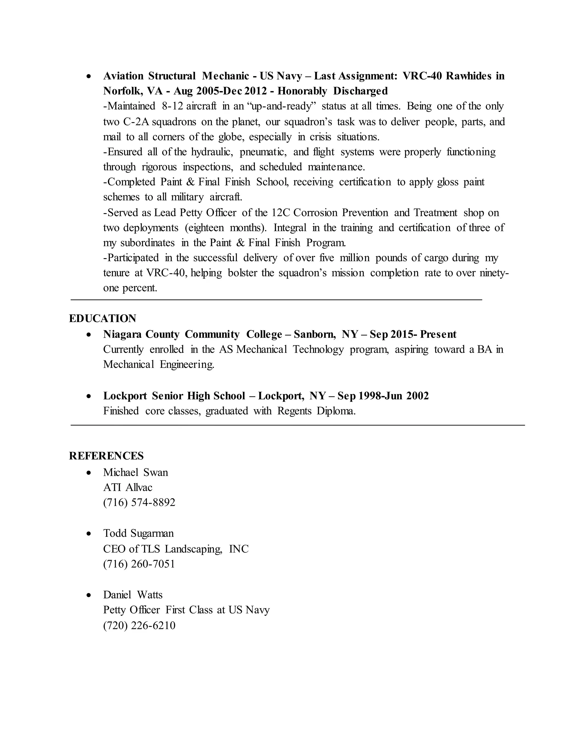 real resume for ATI | DOCX