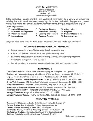 MVQ Resu01-15 | PDF | Business | Business and Finance