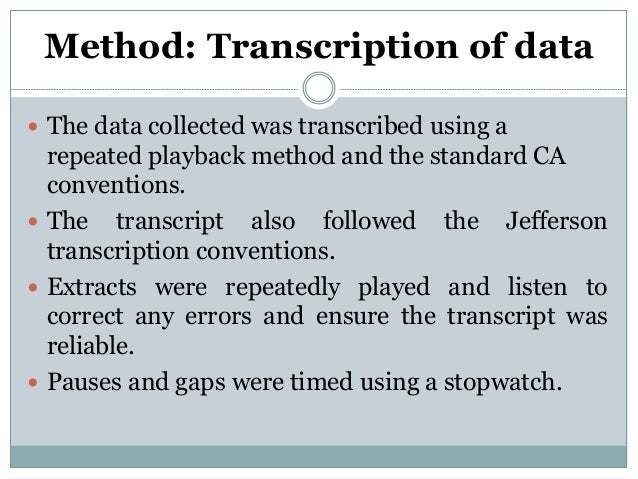 Conversation Analysis original