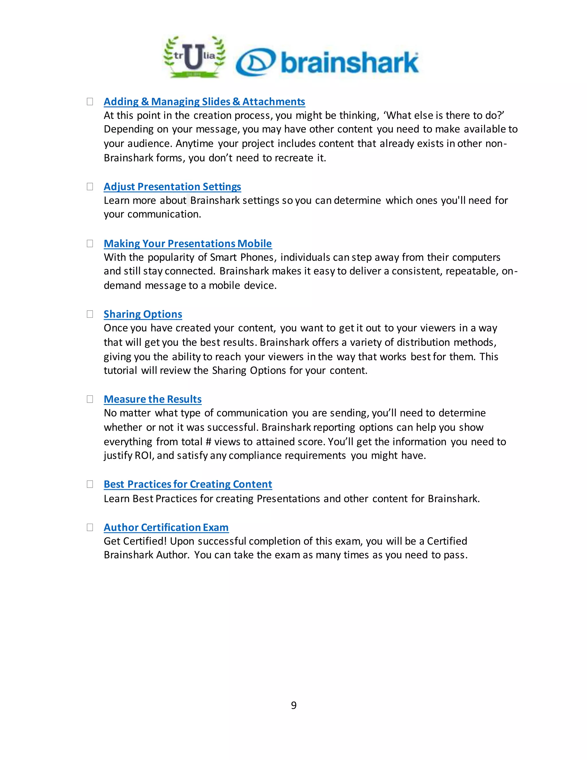 Brainshark_training_best_practices_v5 | DOCX