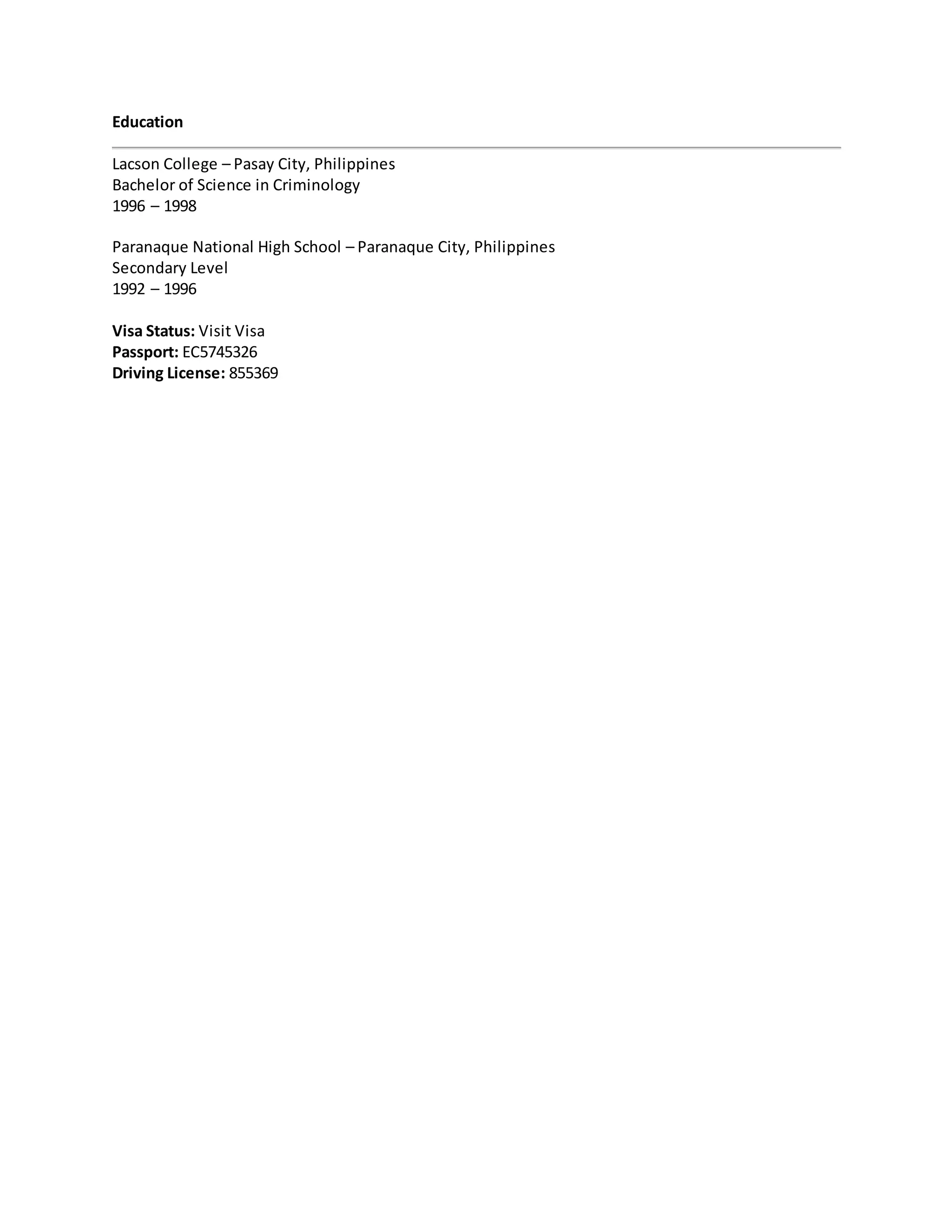 Ryan Goodrich Evangelista Resume | DOCX