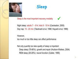 fatigue and recovery | PPT