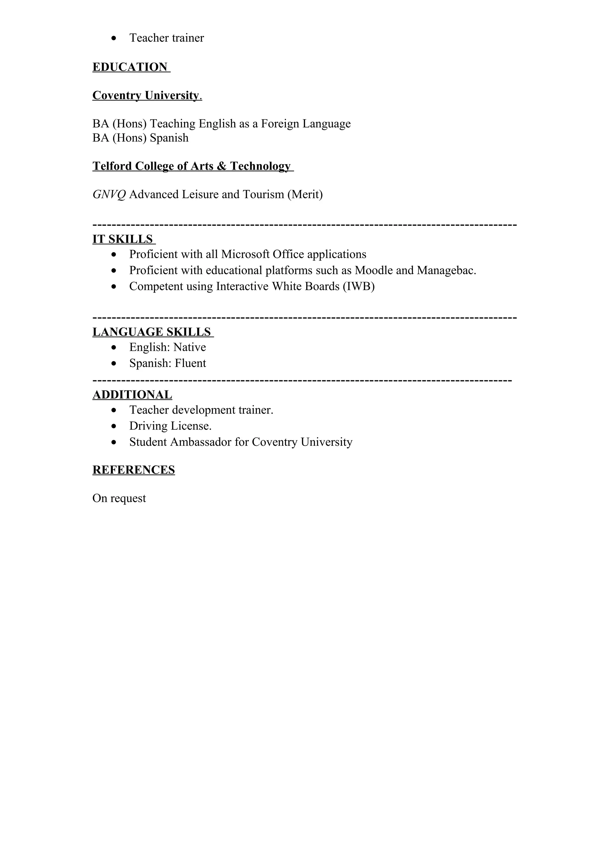 David Martin CV (1) | PDF