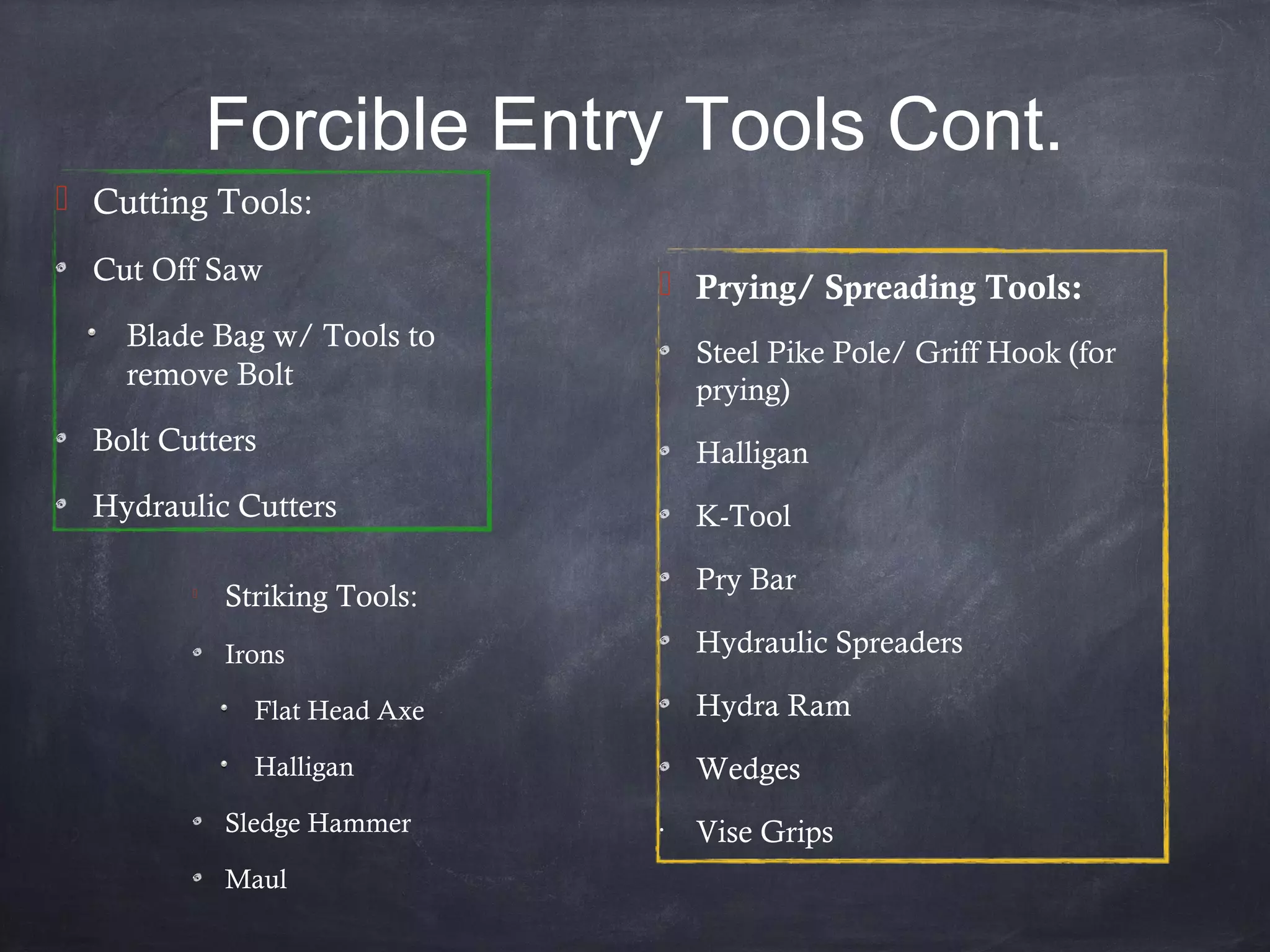 Buffalo Grove Fire Dept Forcible Entry PPT | PPT