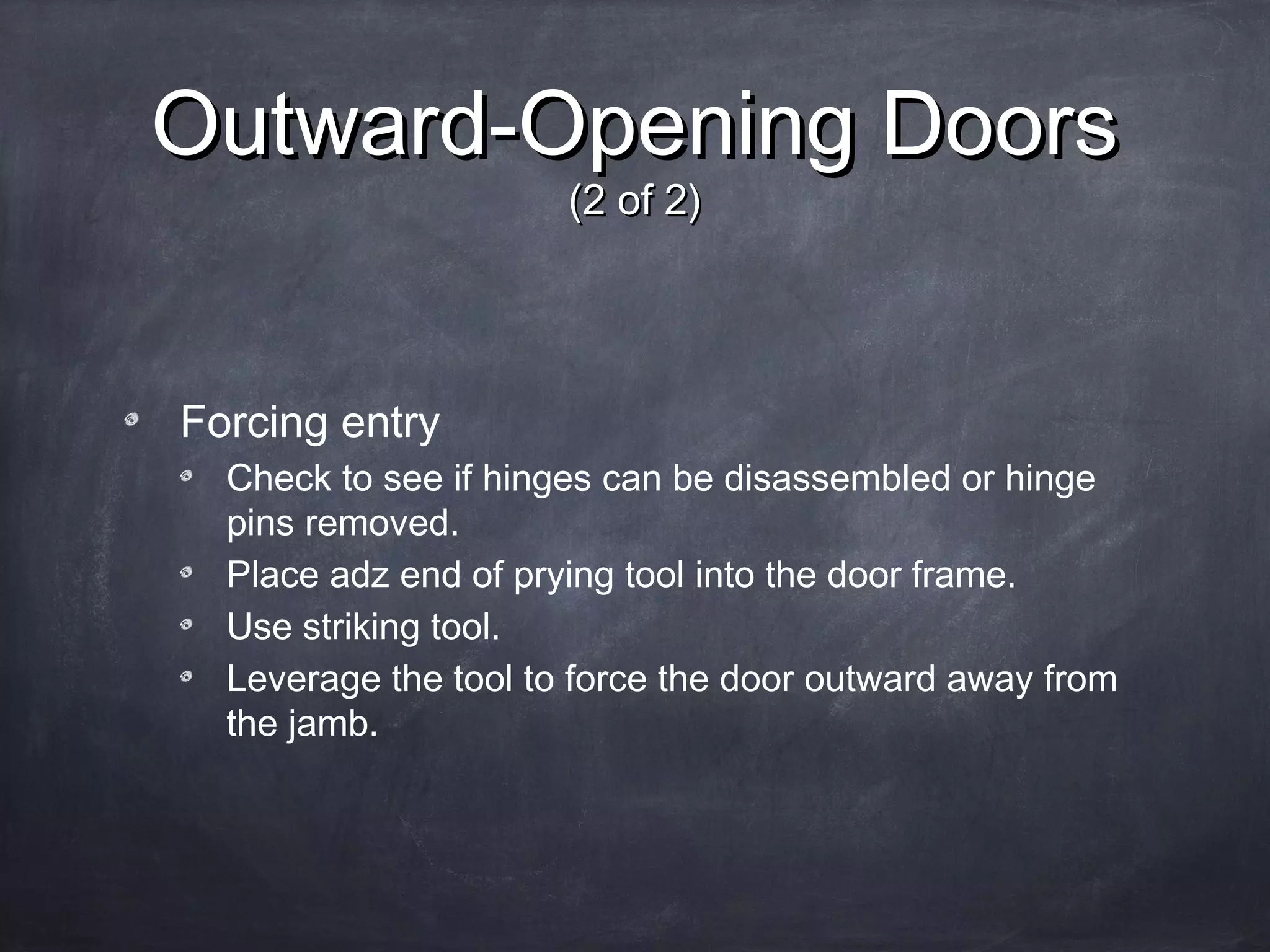 Buffalo Grove Fire Dept Forcible Entry PPT | PPT