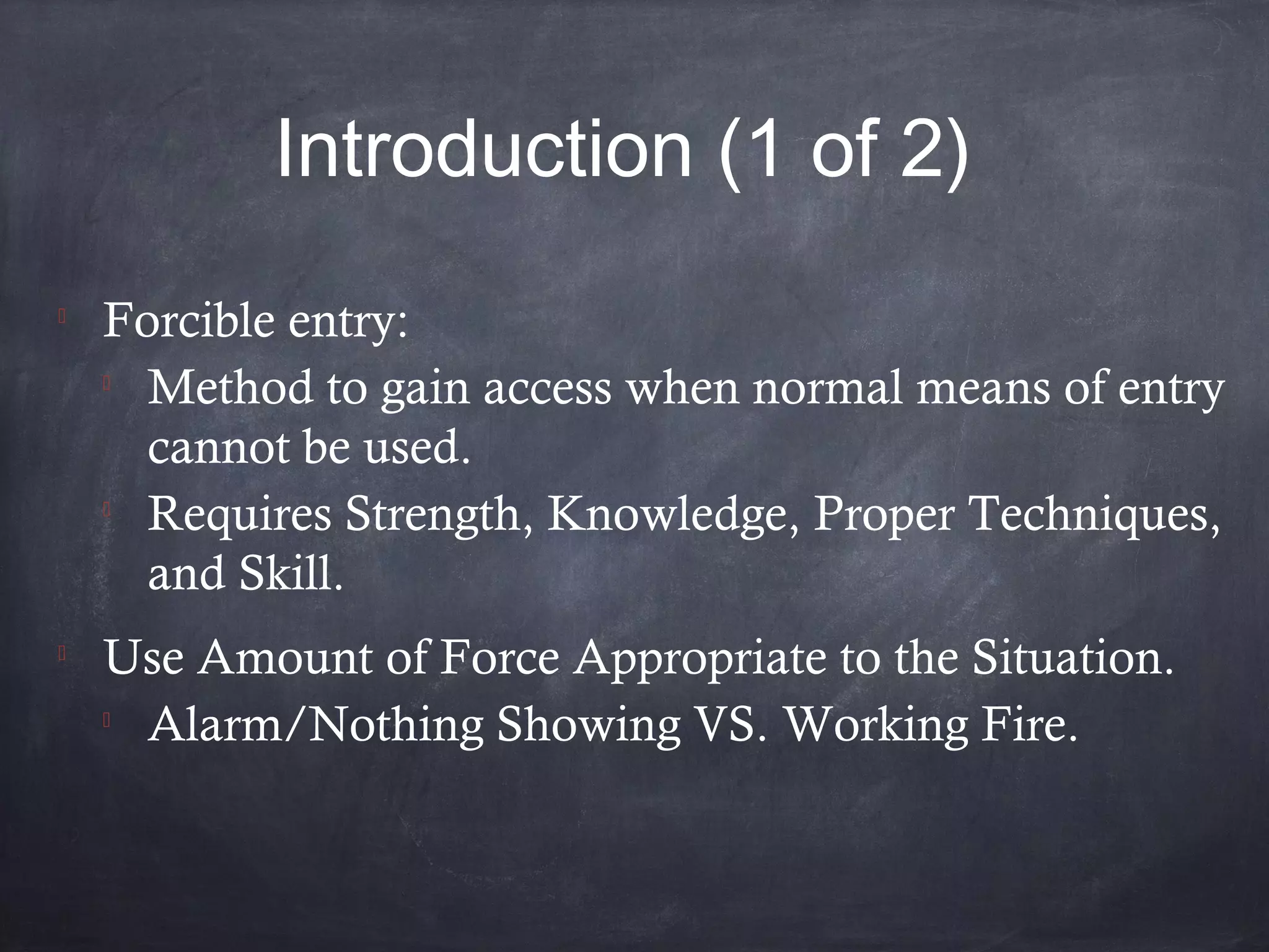 Buffalo Grove Fire Dept Forcible Entry PPT | PPT