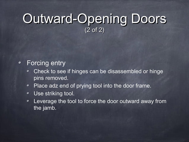 Buffalo Grove Fire Dept Forcible Entry PPT | PPT | Home Security | Home ...