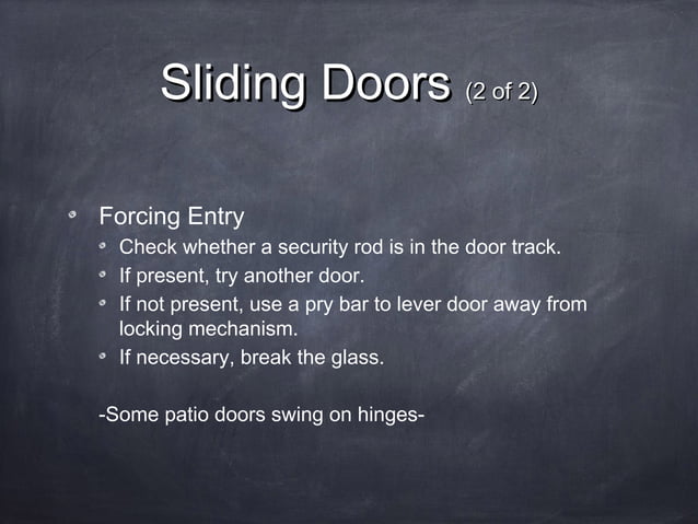 Buffalo Grove Fire Dept Forcible Entry PPT | PPT | Home Security | Home ...