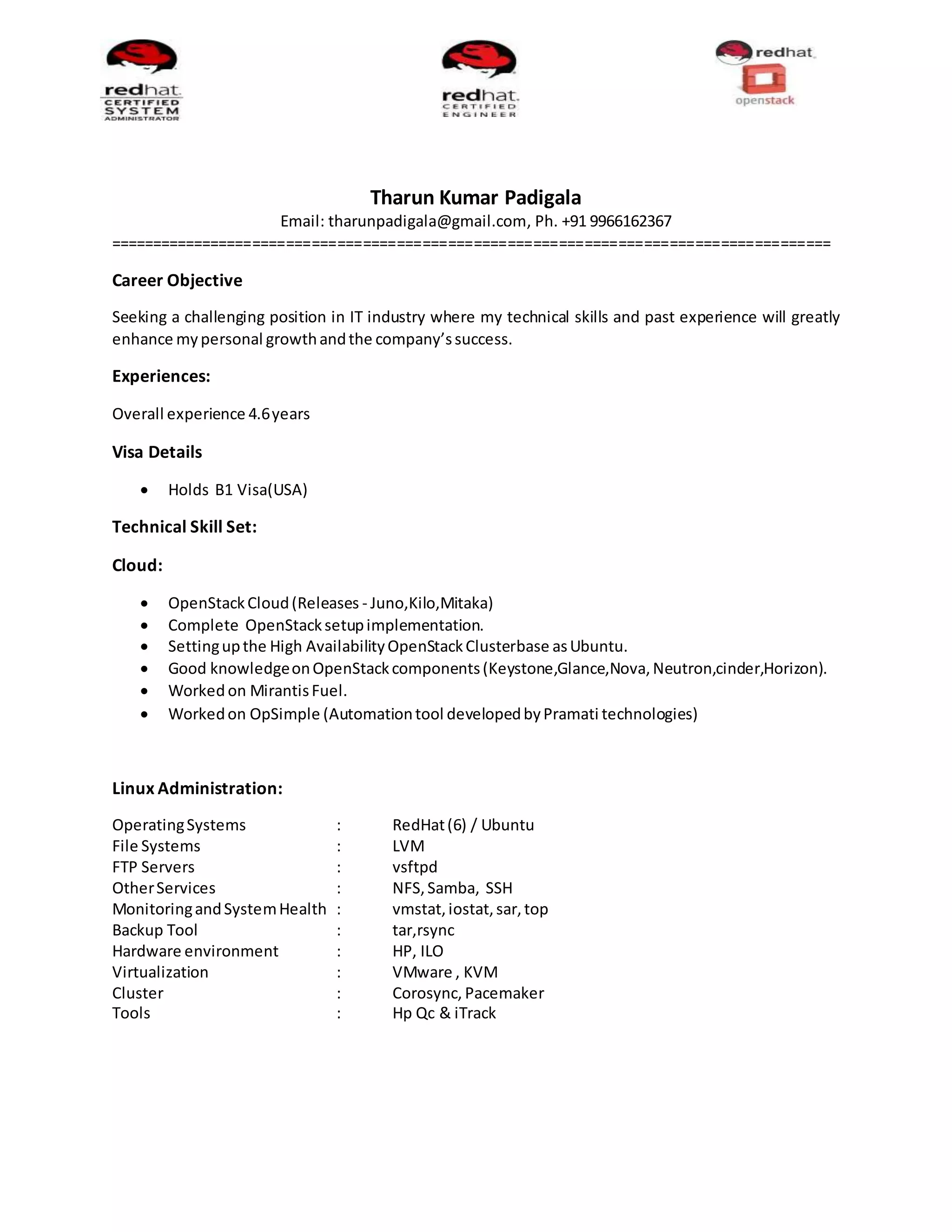 Tharun_Resume_Updated | PDF