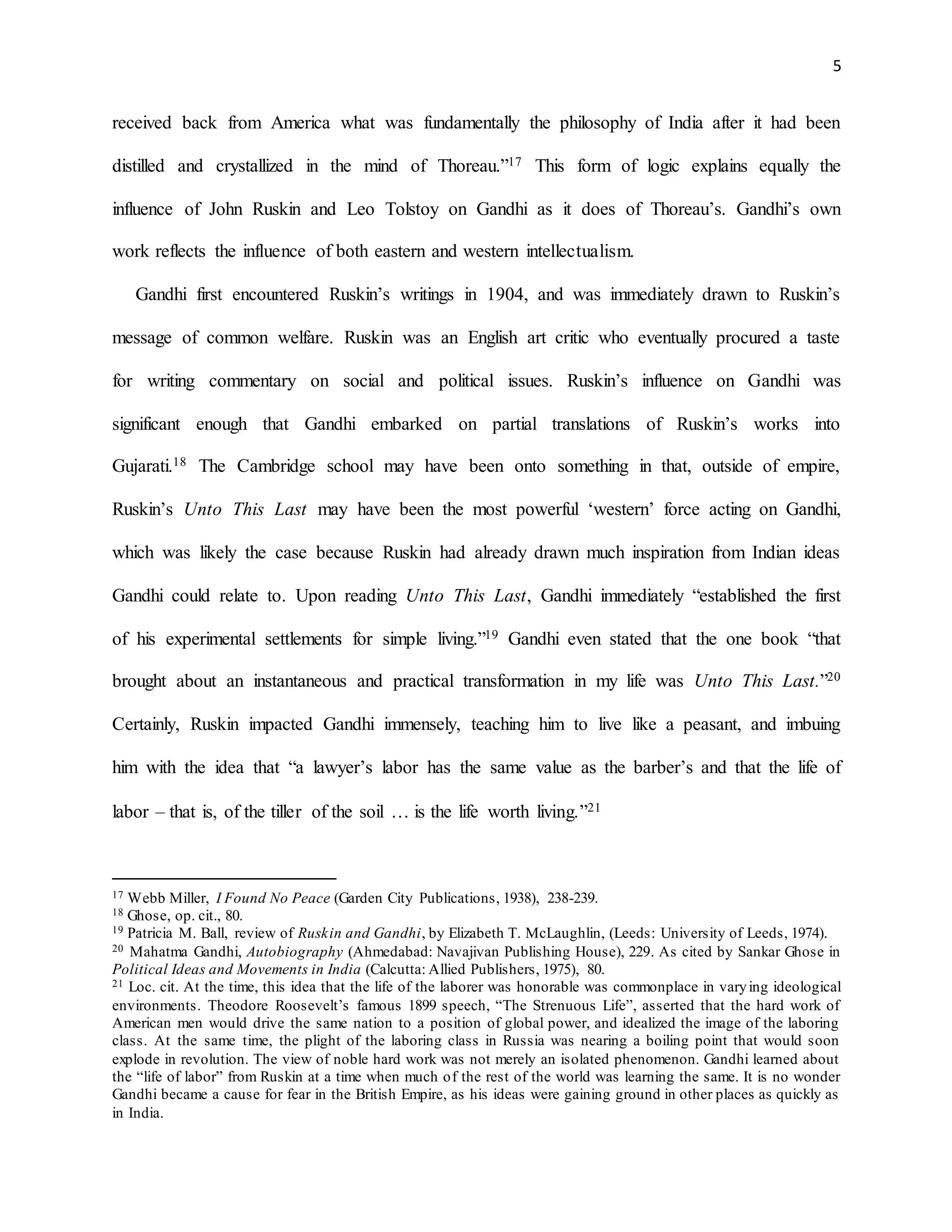 Gandhi, Tolstoy, Ruskin, and Thoreau - A Global Exchange of Nonviolence ...