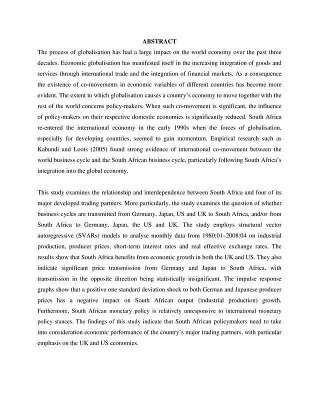 Masters Thesis Abstract | PDF | Business | Business and Finance