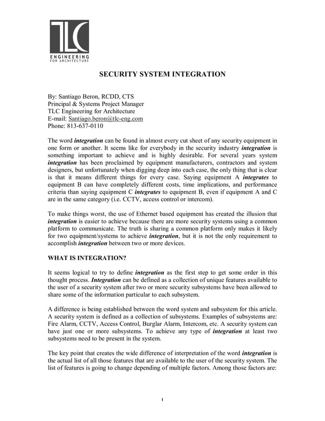 SECURITY SYSTEM INTEGRATION | PDF | Operating Systems | Computer Software and Applications
