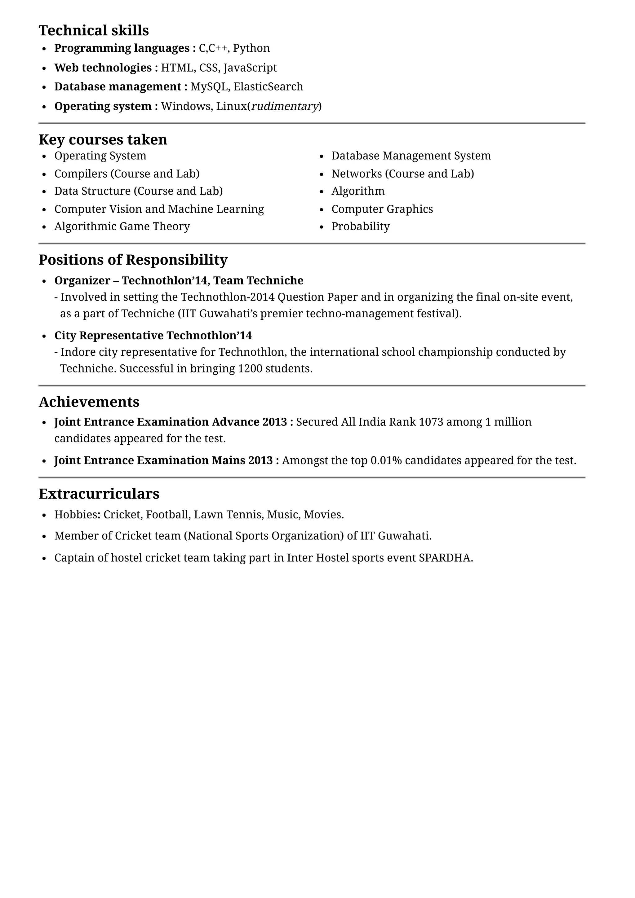 Resume generator2 | PDF