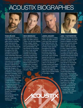 ACOUSTIX EPK 2015 | PDF | World/International Music | Music