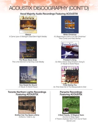 ACOUSTIX EPK 2015 | PDF | World/International Music | Music