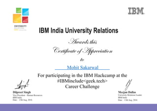Hackcamp Participation Certificate | PDF