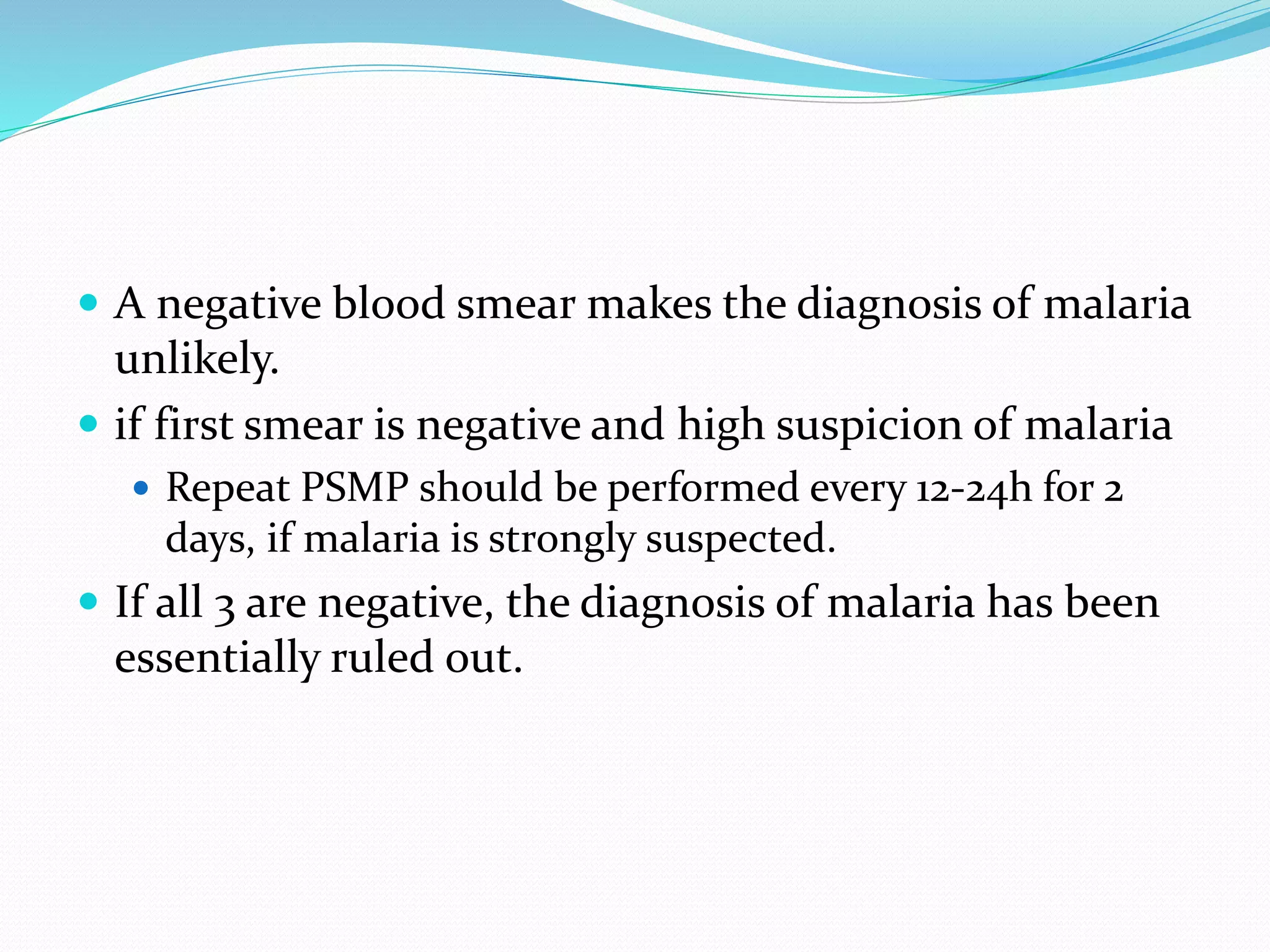 DIAGNOSIS AND MANAGEMENT OF MALARIA | PPTX