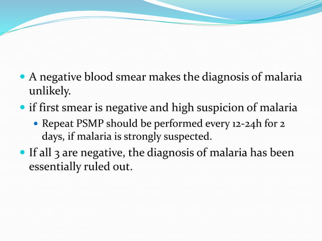 DIAGNOSIS AND MANAGEMENT OF MALARIA | PPTX | Infectious Diseases ...