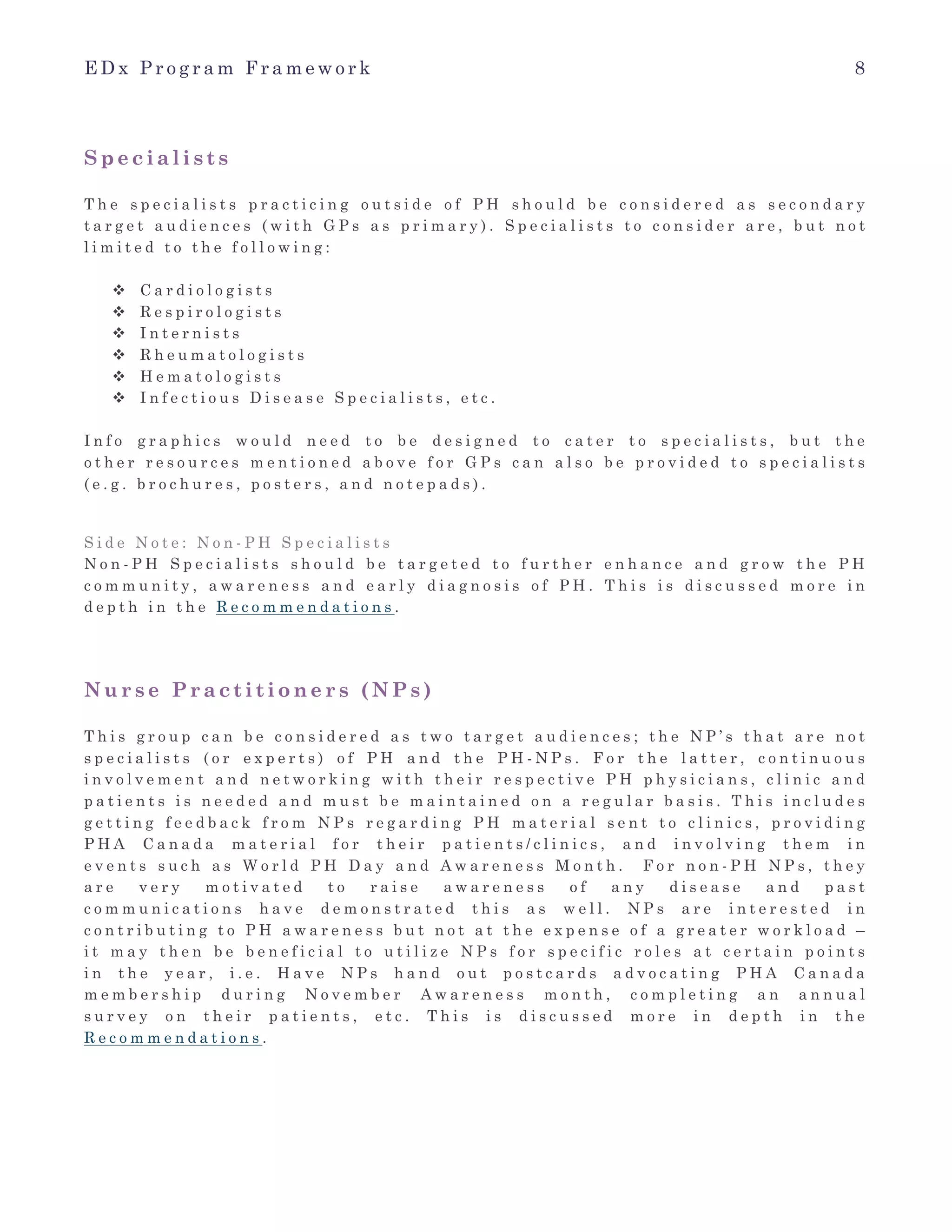 PHA Canada EDx Campaign Framework Report | PDF