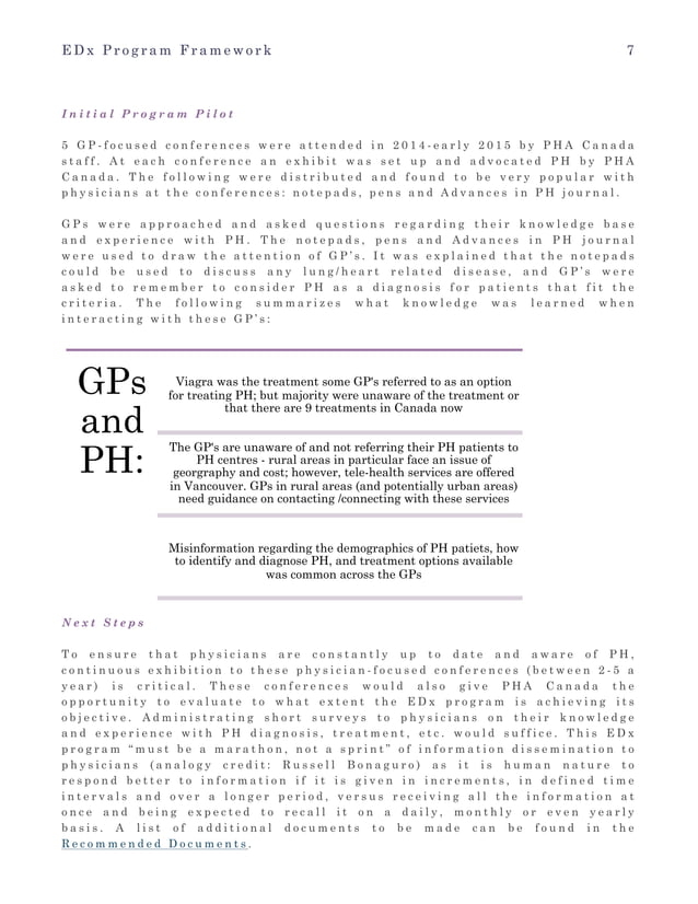 PHA Canada EDx Campaign Framework Report | PDF