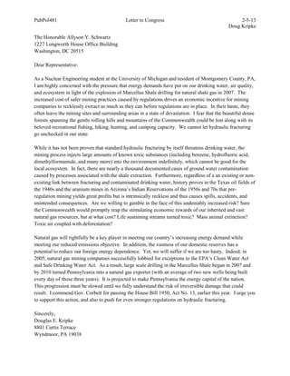 Letter to Congress for UM PUBPOL481 | PDF | Commodities | Economy
