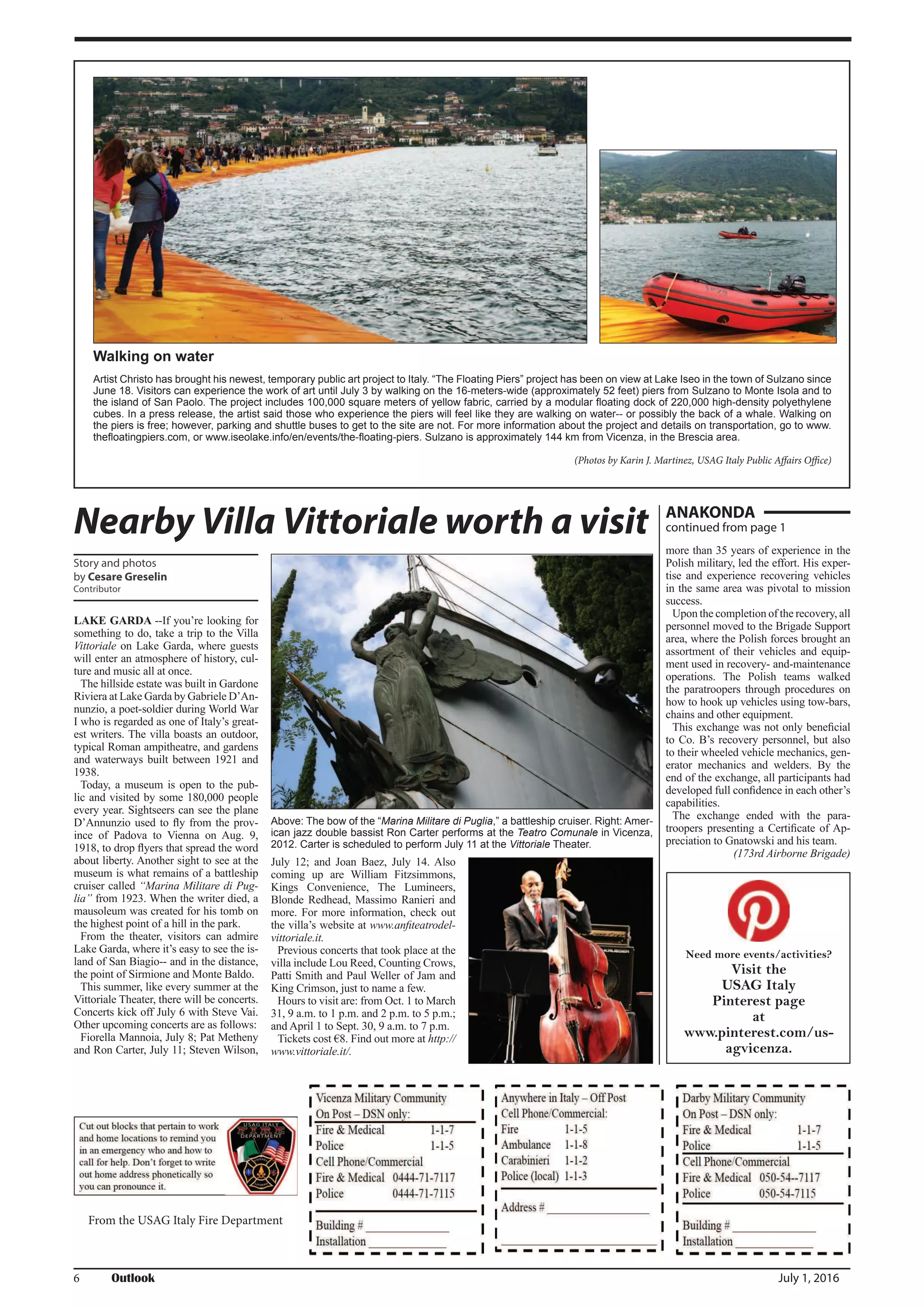 Artical,Photos of Vittoriale,Veneto Jazz,Brudstock,Deep | PDF