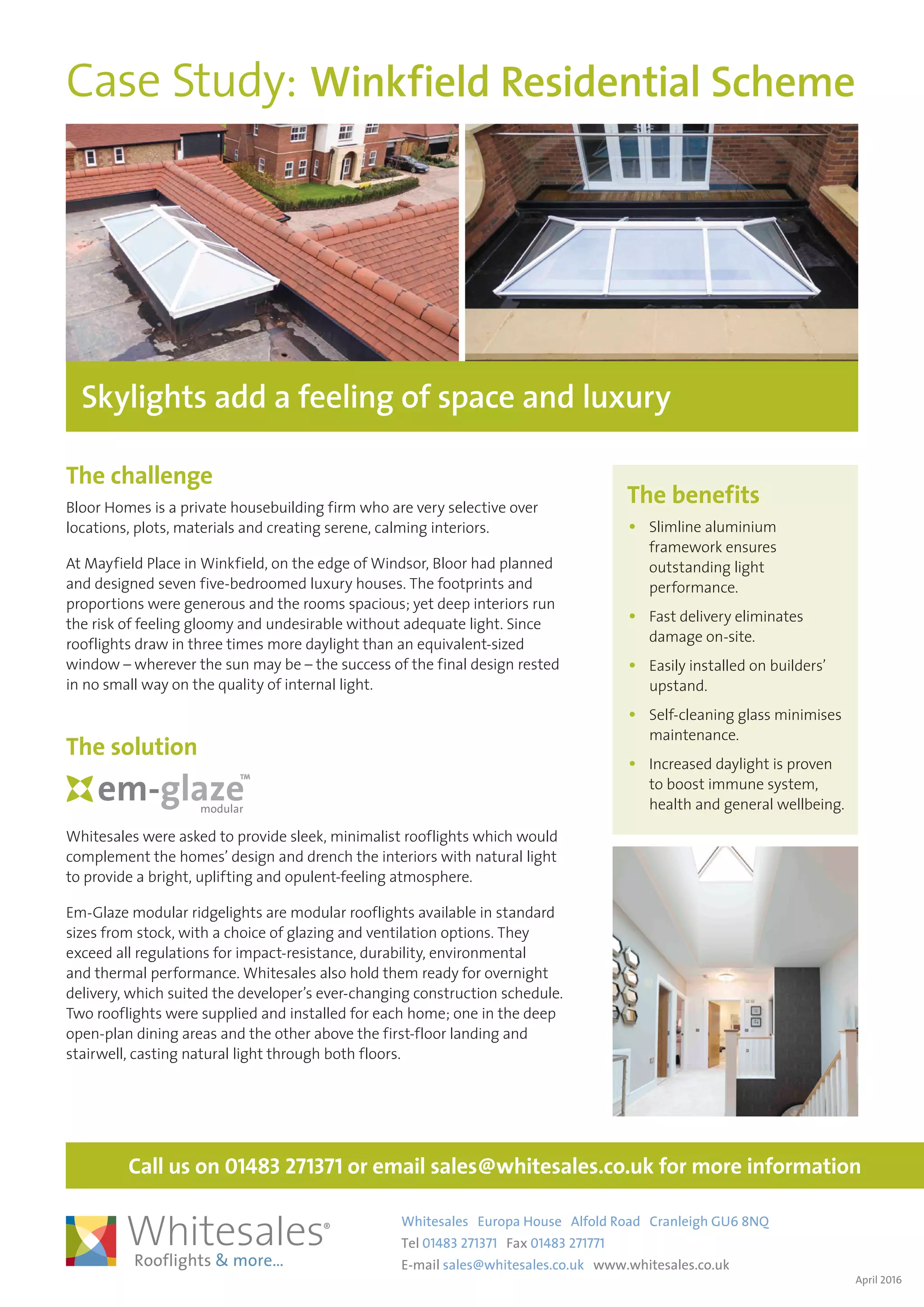 Winkfield Housing Em-Glaze Modular Ridgelight Case Study | PDF