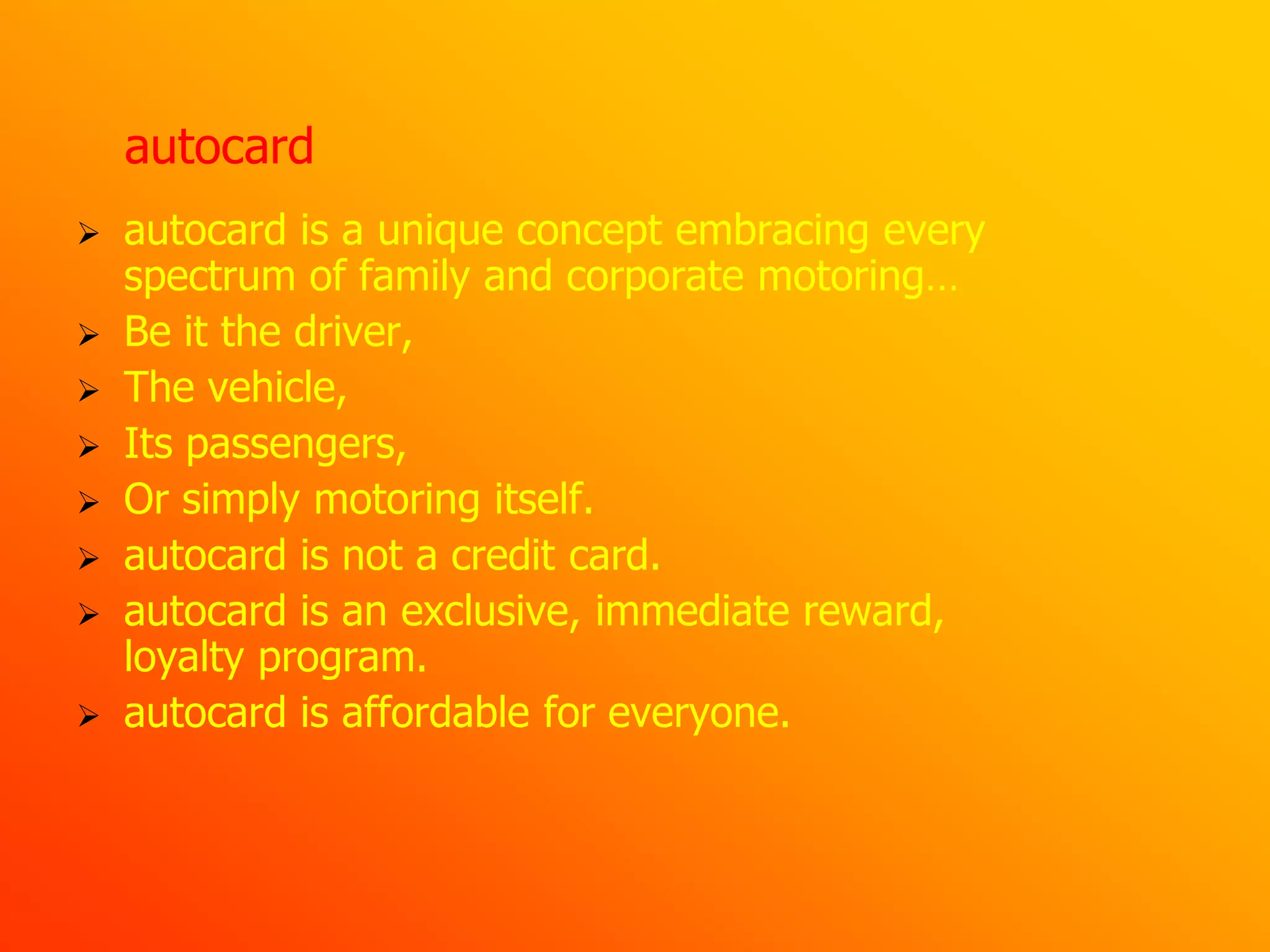 autocard presentation 27.10.03