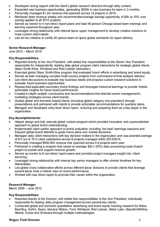 Tiedt, Megan - Resume 2015 | PDF