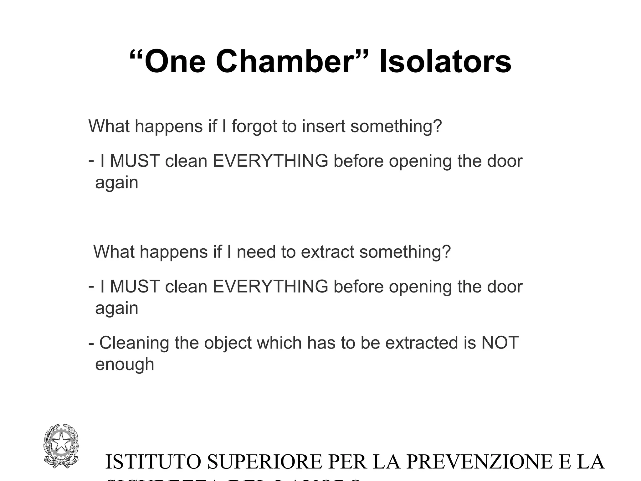 Isolators ICOH presentation | PPT