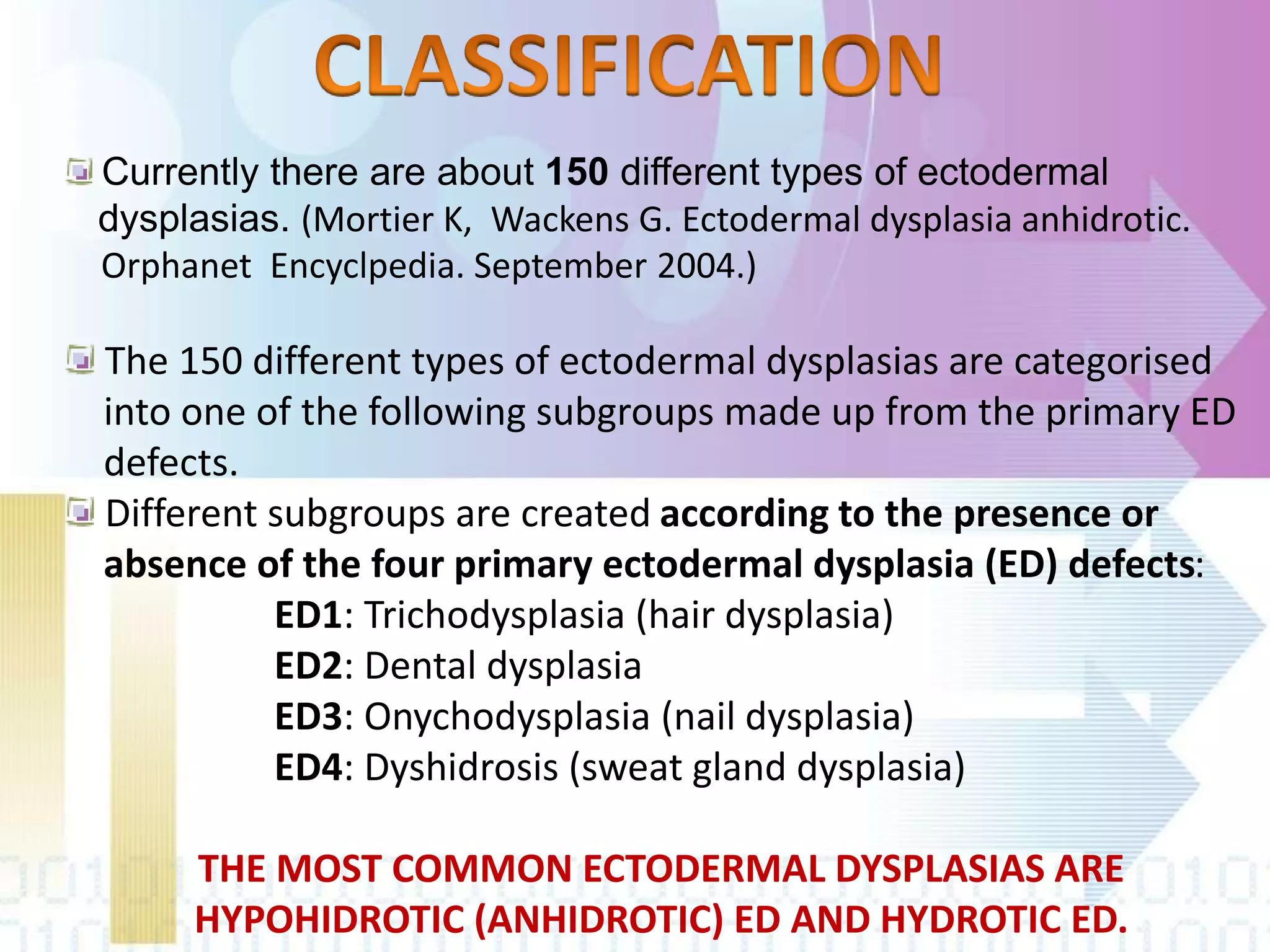 Ectodermal dysplasia | PPTX