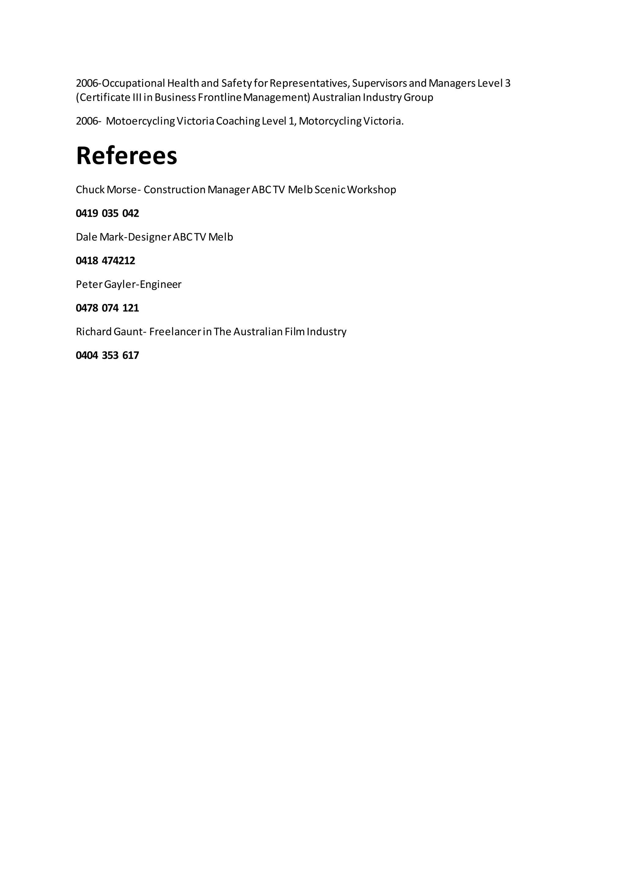 WILLIAM DAVIDSON cURRENT RESUME' 15-6-15 | DOCX | Motorcycles | Automotive