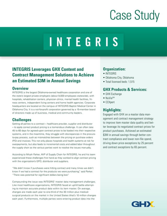 Integris-case-study | PDF | Healthcare Industry | Industries