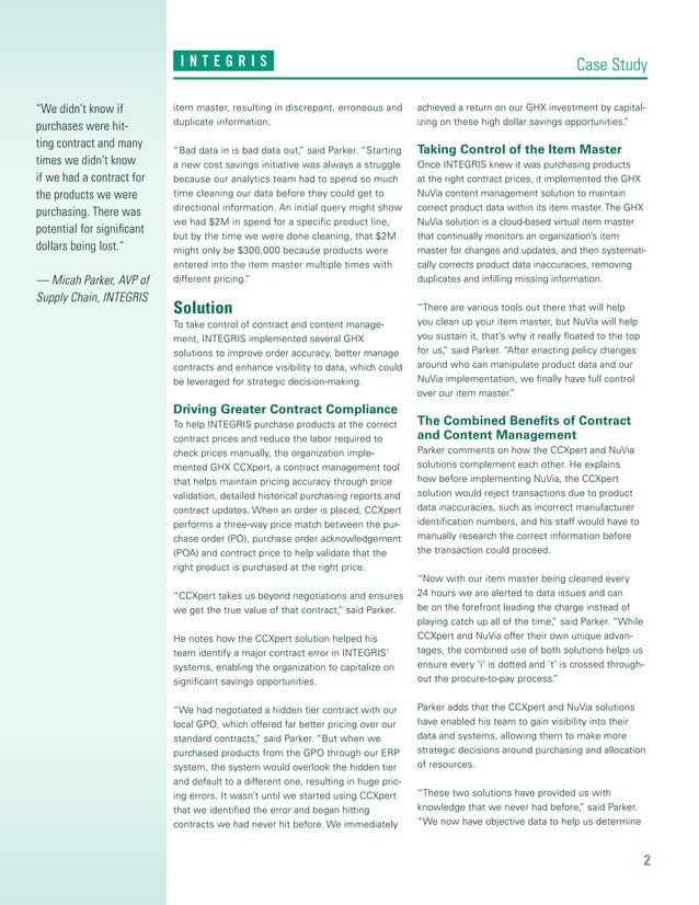 Integris-case-study | PDF | Healthcare Industry | Industries