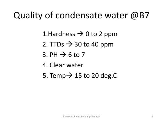 AHU condensate usage and appllication | PPSX