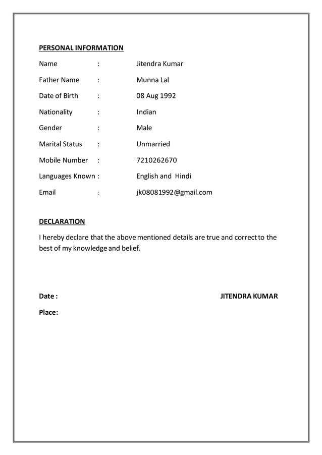 JITENDRA RESUME | PDF