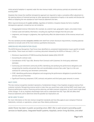 New Revenue Recognition Standards for Hospitals | PDF